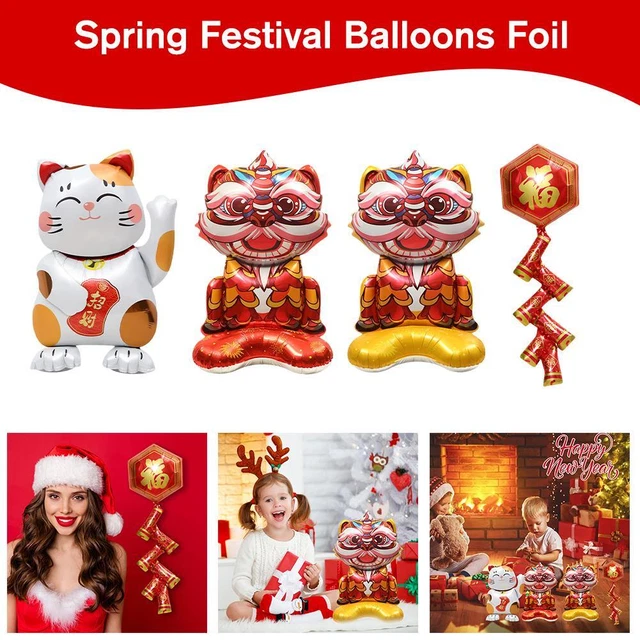 SPRING FESTIVAL BALLOONS Foil Chinese Dragon Aluminum Film Balloon ...