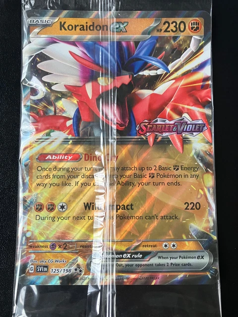 CARTE POKÉMON KORAIDON EX JUMBO - Promo écarlate et Violette - Surdimensionnée Scellée EUR 1,13 ...