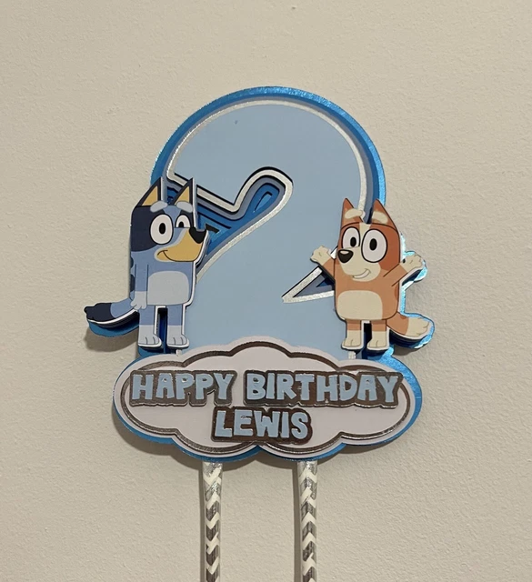 PERSONALISED NUMBER BLUEY cake topper £9.00 - PicClick UK