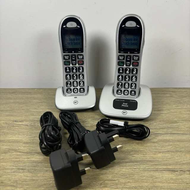 BT 4000 BIG Button Twin Cordless Landline Phone Set With Nuisance Call ...