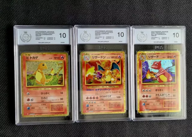 POKEMON KARTE CHARIZARD Charmeleon Charmander Classic Collection SET PGS 10 PSA EUR 345,00 ...