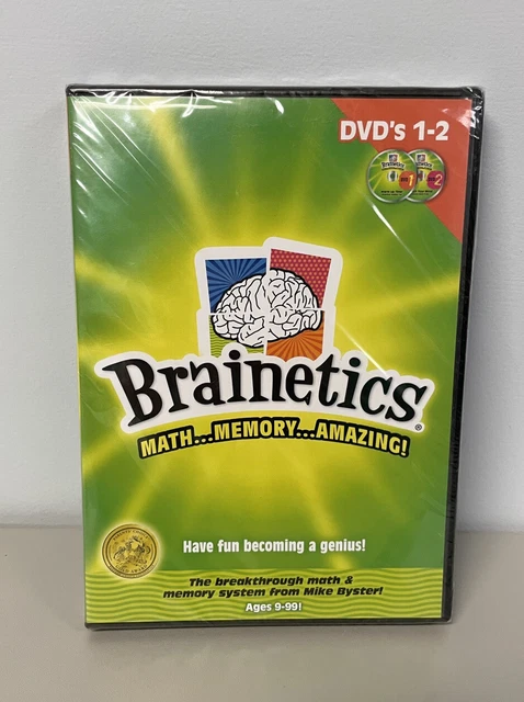 NEW BRAINETICS PART 1 MATH Memory Amazing! DVD Level 1-2 Age 9-99 Home ...