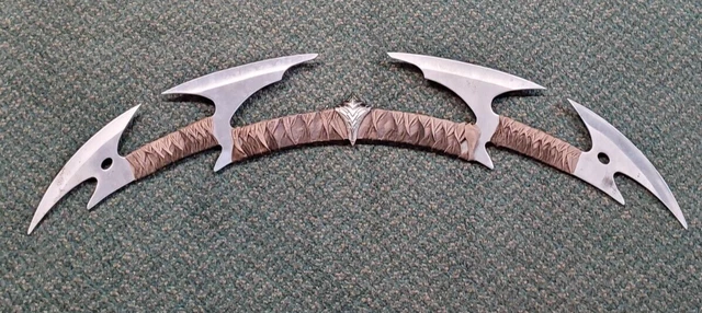 DOUBLE BLADED SCIMITAR Sword Bat'leth Star Trek Klingon Orc 440 ...