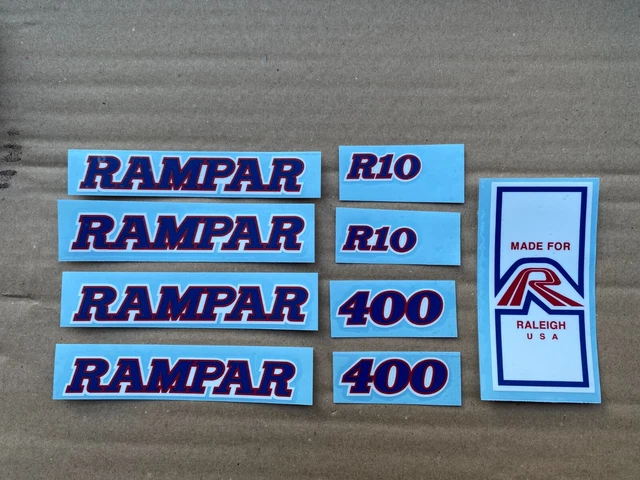OLD SCHOOL BMX Brand New Reproduction Raleigh/Rampar R10 BMX Decals £13 ...