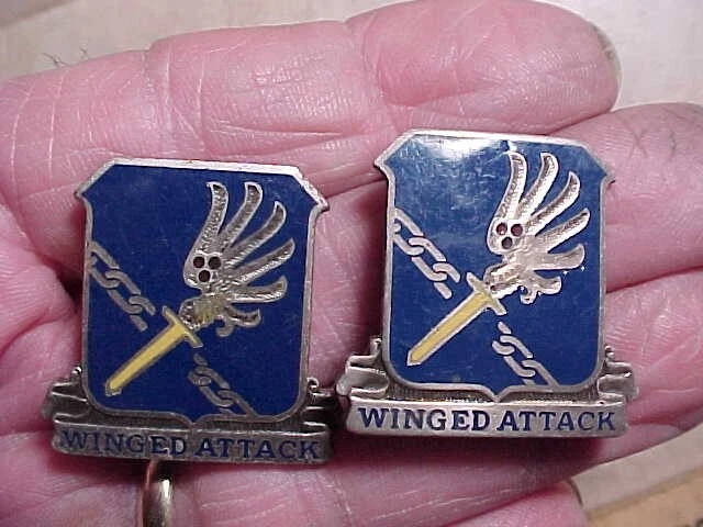 FROM COLLECTORS ESTATE-PAIR 188th Airborne Infantry DUI/crest/insignias ...