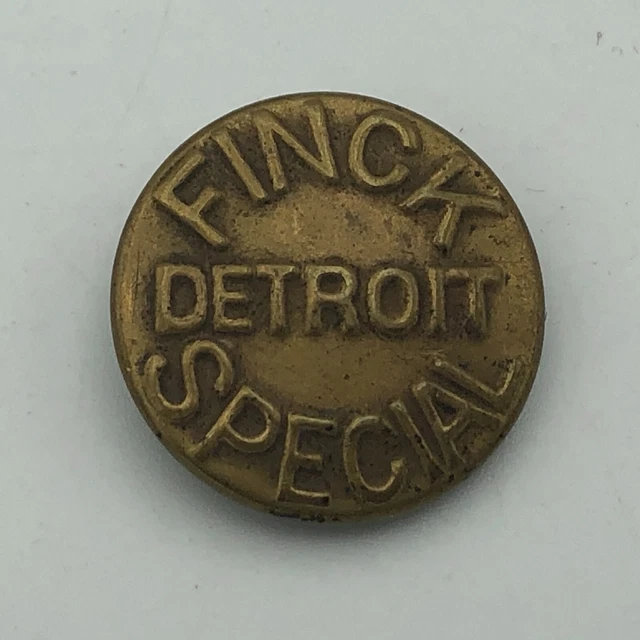 VTG ANTIQUE FINCK SPECIAL Detroit Overalls Button Wobble Shank ...