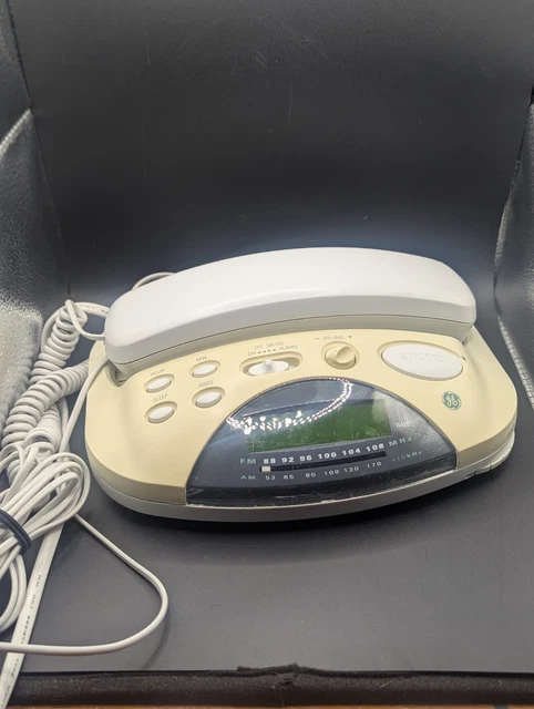 WORKING GENERAL ELECTRIC Alarm Clock Phone Radio 2-9291A Telephone LCD ...