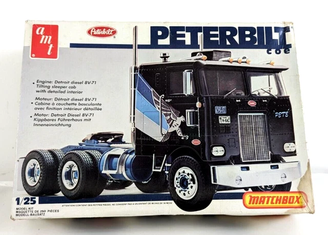 VINTAGE MATCHBOX AMT Peterbilt COE Truck Model Kit #PK-6102 1:25 Scale ...