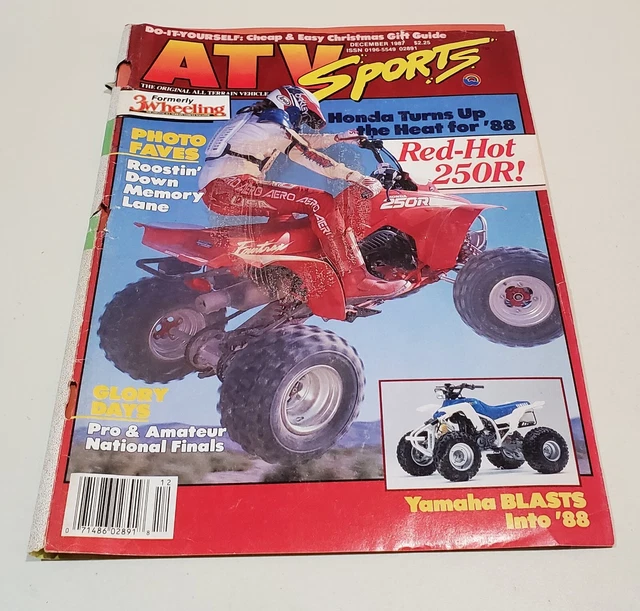 1987 ATV SPORTS Magazine Banshee Atc 250R Quadracer 500 Honda 350X ...
