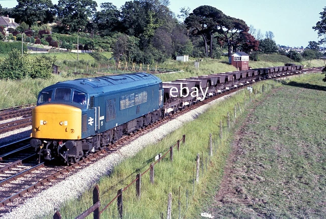 ORIGINAL 35MM COLOUR slide Diesel loco Class 46001 at Aller Jn +rights ...