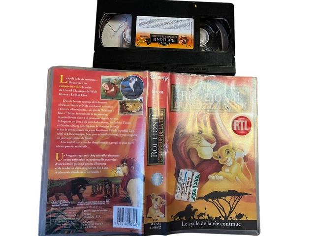 ANCIENNE CASSETTE VHS Magnétoscope Film Dessin Animé Du Livre Le Roi ...