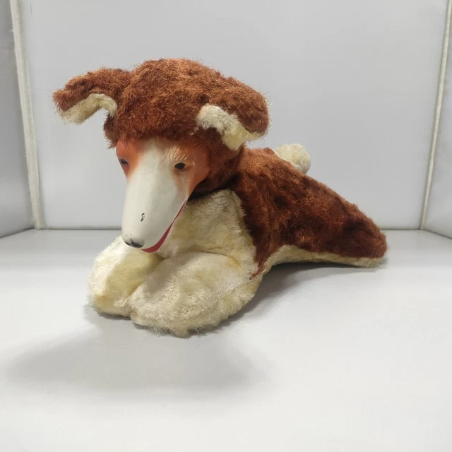 VINTAGE 50'S -60'S Stuffed Plush Collie LASSIE Dog Toy Rubber Face 9 ...