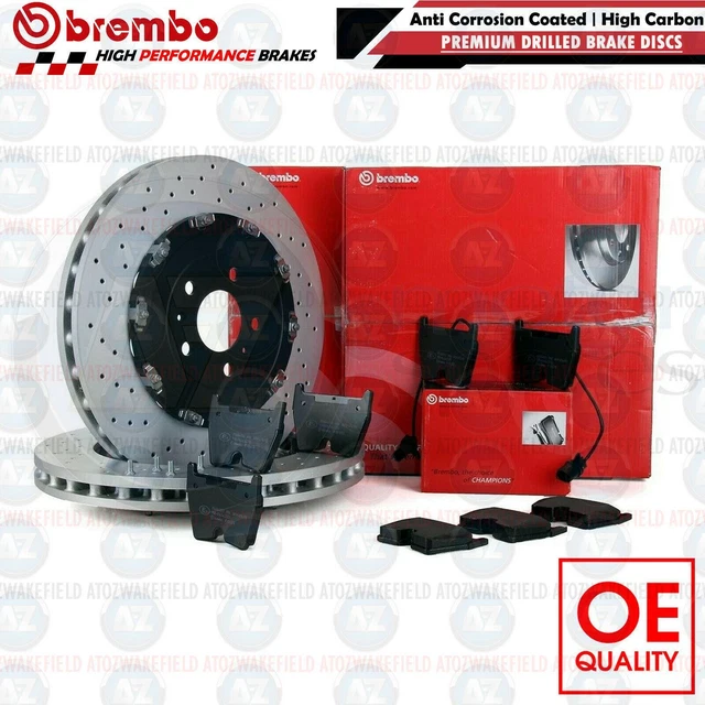 PER AUDI RS4 B7 Anteriore Originale Brembo 2 Pezzi Floating Dischi ...
