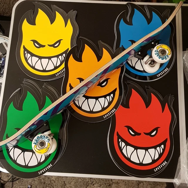 SPITFIRE WHEELS SKATEBOARD Sticker XL Big Head Logo - Assorted colours ...