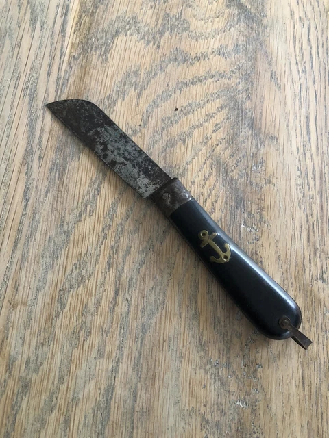 ANCIEN COUTEAU MARINE Ancre Pliant PRADEL ! Old French Knife EUR 24,00 ...