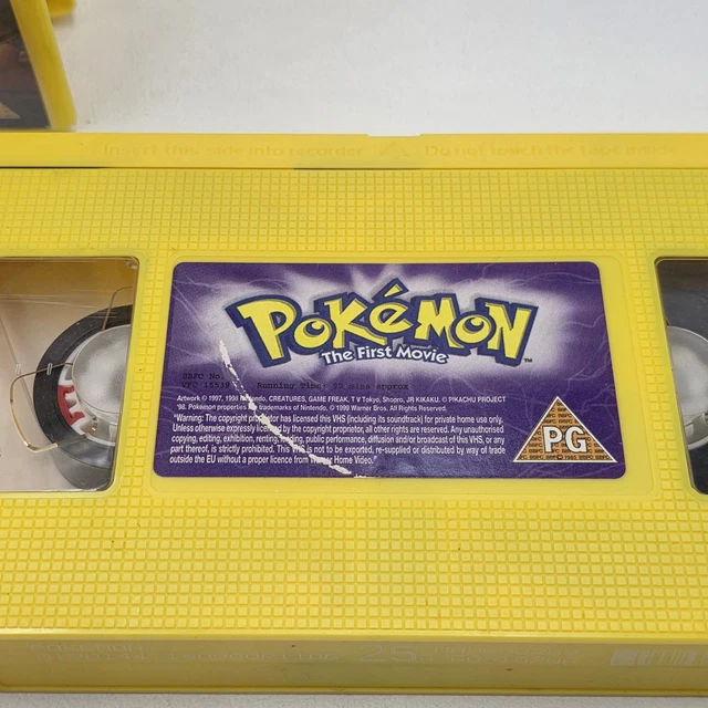 POKEMON THE FIRST Movie (VHS/SH, 2000) - Yellow Tape Version In Gold ...