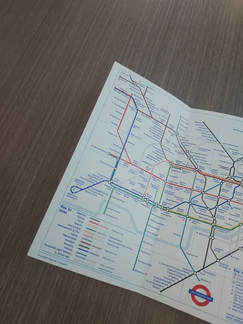 JANUARY 1993 LONDON Underground Tube Map Pocket Diagram Journey Planner ...