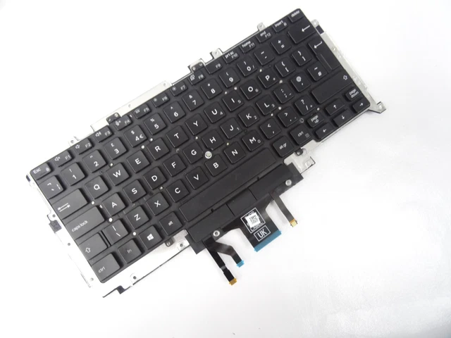 GENUINE DELL LATITUDE 5400 Uk English Backlit Keyboard QWERTY 02V07W £ ...