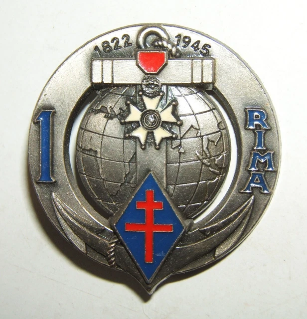 INSIGNE 1° RIMA - 1° REGIMENT D'INFANTERIE DE MARINE - Delsart EUR 8,00 - PicClick IT