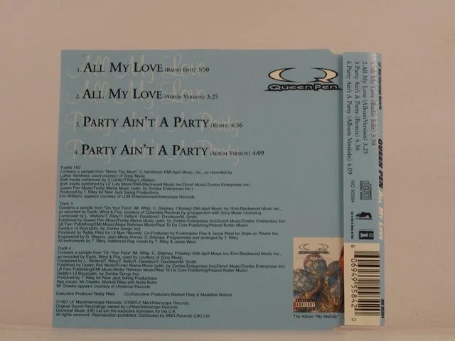 QUEEN PEN FT ERIC WILLIAMS ALL MY LOVE (L32) 4 Track CD Single ...