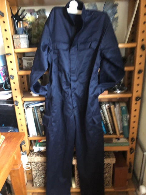VINTAGE ALL IN One Overalls Coveralls Navy Blue General Service Ideal ...