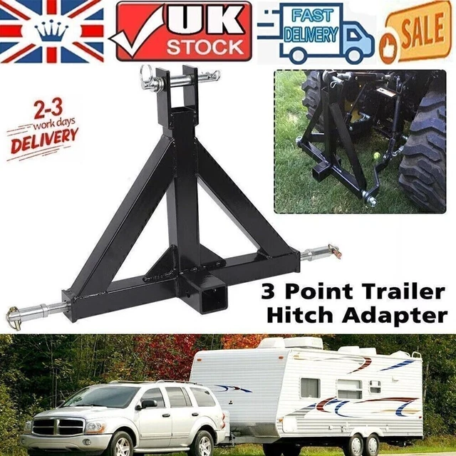 3 POINT LINKAGE Tow Hitch Compact Tractor Mounted Towing Triangle Frame ...