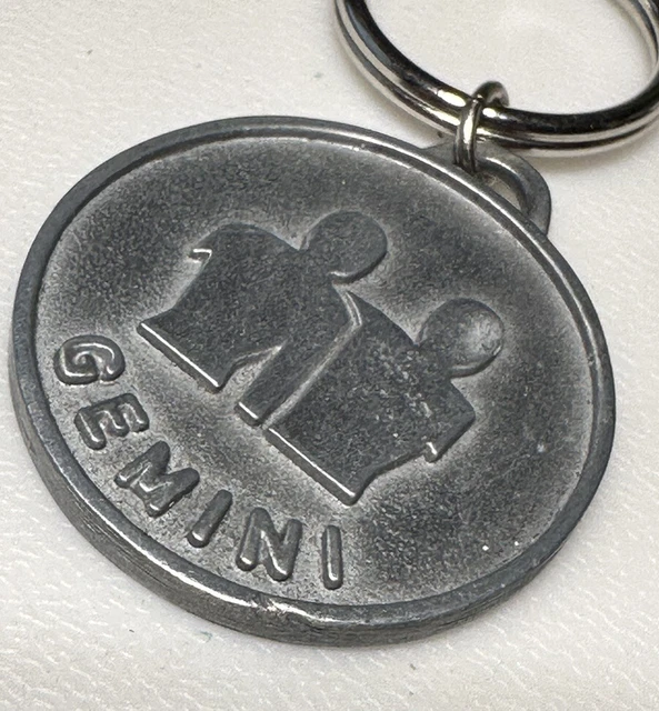 Vintage Gemini Twins Zodiac Sign Astrology Greek Mythology Lucky Metal