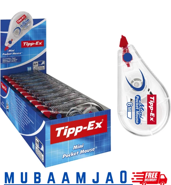 TIPP-EX KORREKTURROLLER MINI Pocket Mouse, 6m x 5mm, 10er Pack, weiß ...