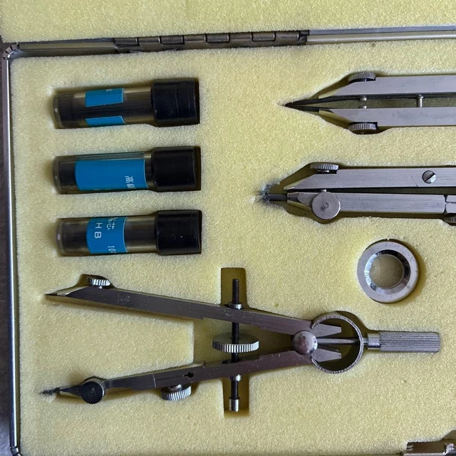 NEW AND UNUSED LION precision drafting tool set made in Japan $88.93 ...