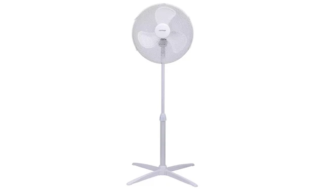 CHALLENGE 16 INCH 3 Speed Oscillating Pedestal Floor Fan - White ...