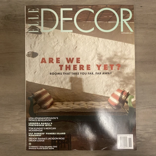 ELLE DECOR MAGAZINE November 2025 The Change Issue Decorators At Home ...