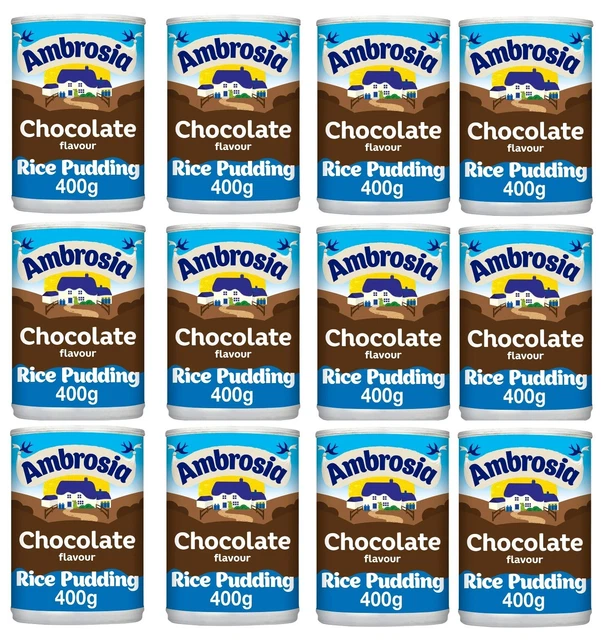 AMBROSIA CHOCOLATE RICE Pudding Can 400g PACK OF 6 $36.44 - PicClick AU