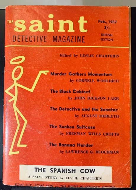 THE SAINT DETECTIVE Magazine 1957, pulp, crime, thriller, noir, vintage ...