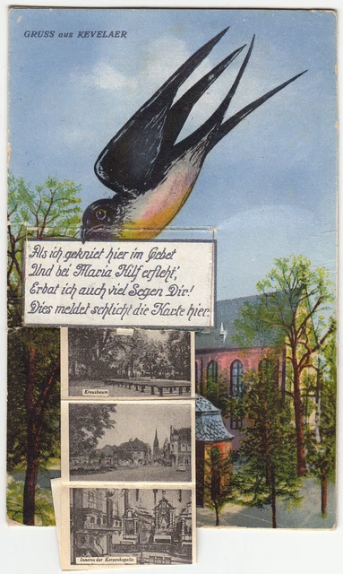 CARTOLINA LEPORELLO KEVELAER 1959 Schwalbe Maria-Basilica Cappella ...