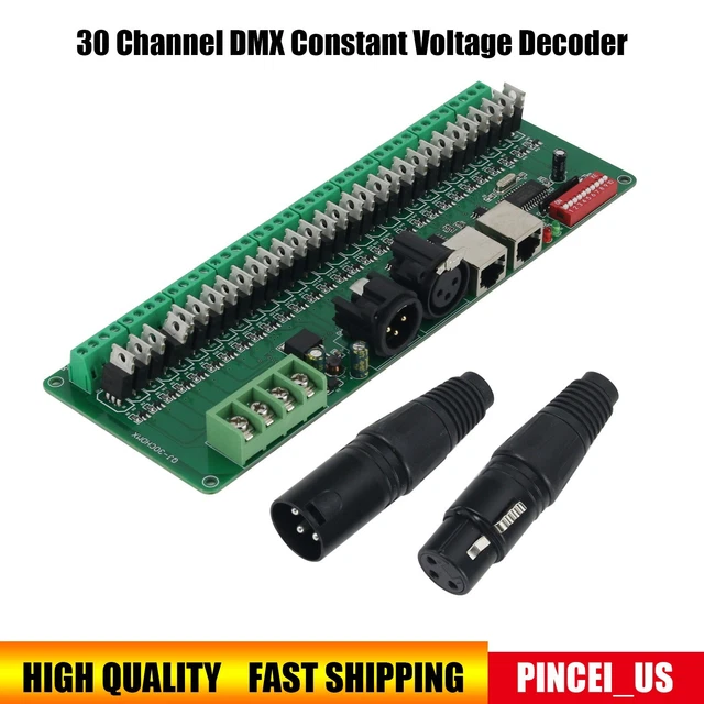 30-CH DMX CONSTANT Voltage Decoder DMX512 RGB LED Strip Controller ...