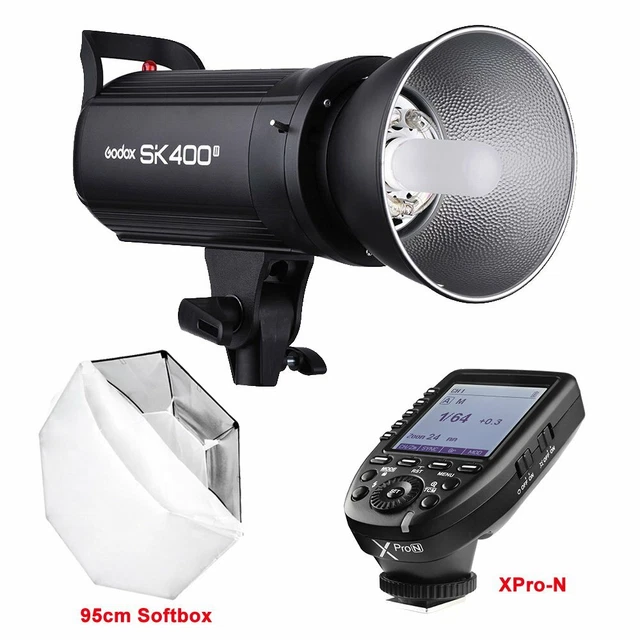 GODOX SK400II 2.4G Studio Blitz + XPro-N Blitzauslöser für Nikon + 95cm ...