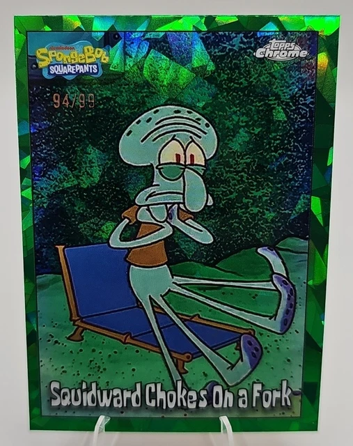 2025 TOPPS CHROME SpongeBob SquarePants Squidward Chokes On a Fork ...