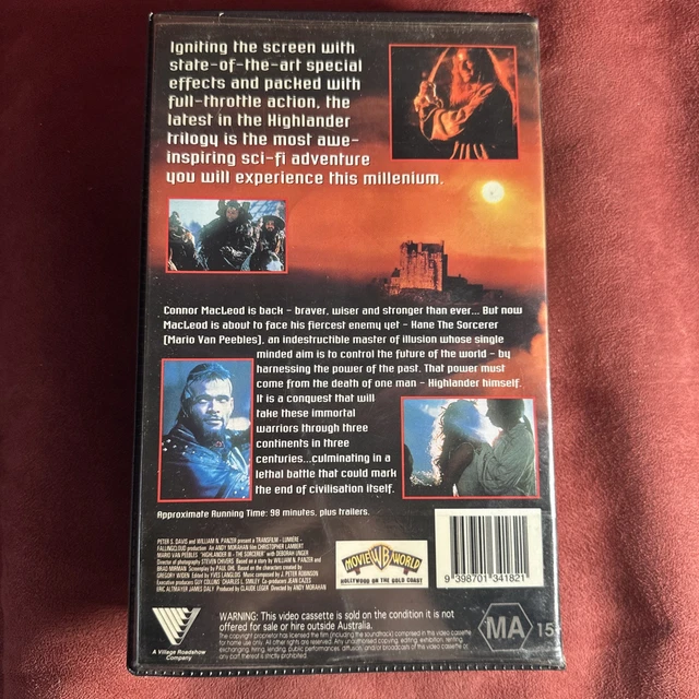 HIGHLANDER 3: THE Sorcerer (VHS, Clamshell, 1994) - Free Shipping! £11. ...