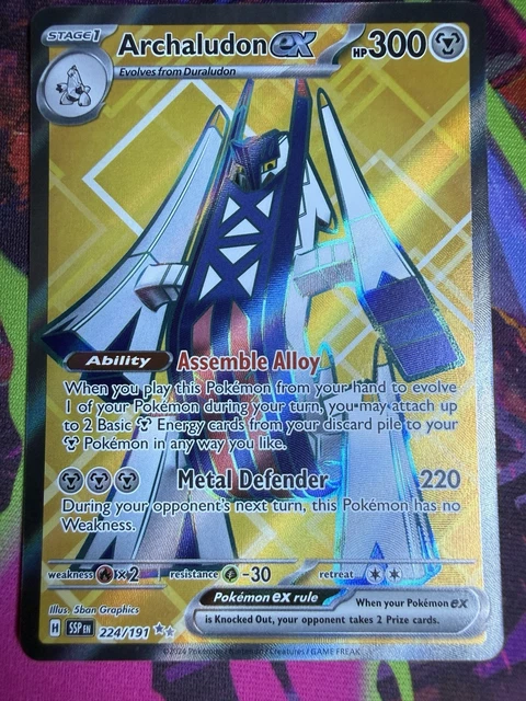 ARCHALUDON EX - 224/191 - Ultra Rare - Surging Sparks - Pokemon Card ...