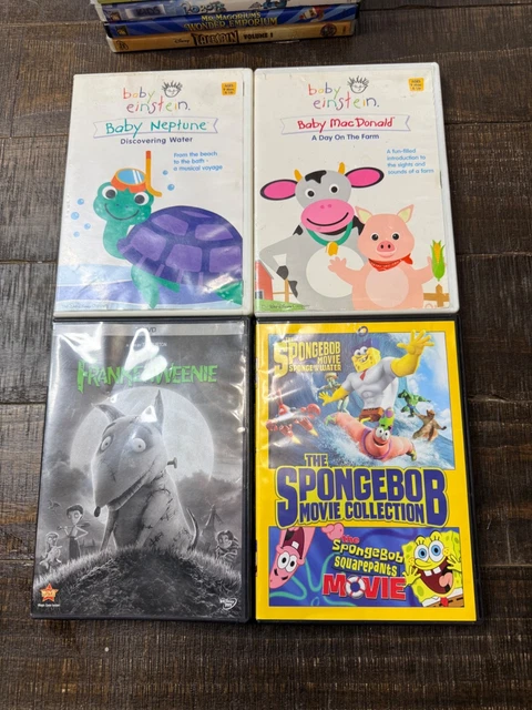 LOT 16 KIDS DVDs Baby Einstein SpongeBob Mickey Pikachu Clifford Robots ...