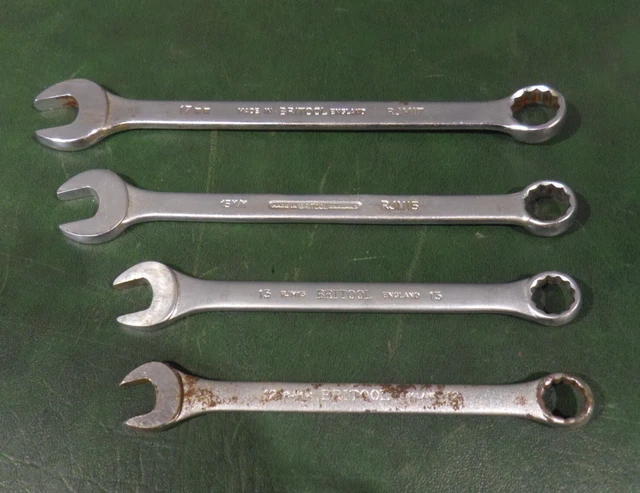 SET 4 Britool RJM Combination Spanners 12 13 15 17 mm RJM12 RJM13 RJM15 ...