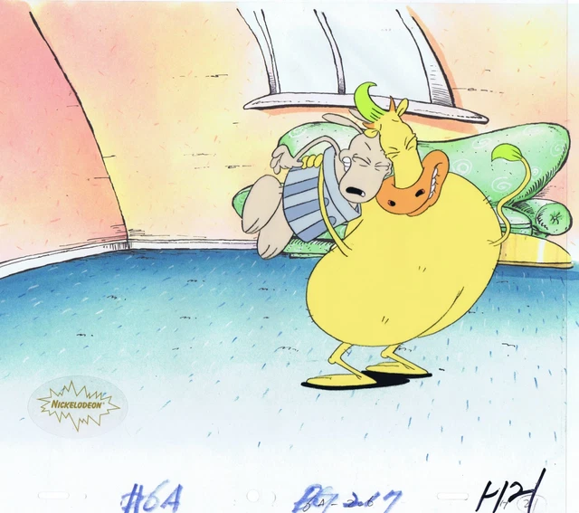ROCKO'S MODERN LIFE Original 1990's Production Cel Animation Art Trash ...