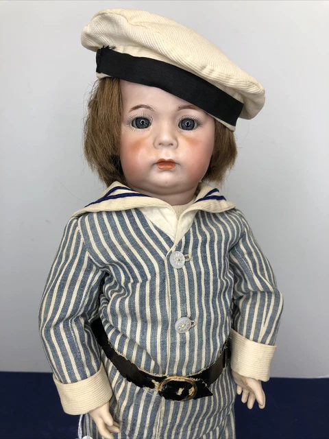 16” ANTIQUE GERMAN Simon & Halbig K Star R 115A Boy BL SL Eyes Compo BJ ...