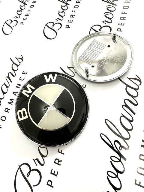 BONNET BADGE EMBLEM 82Mm Black For Bmw - E46 E36 E90 E60 E83 E92 E91 M3 ...
