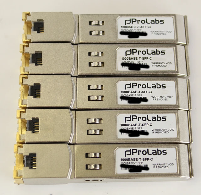 LOTTO DI 5 ProLabs 1000BASE-T-SFP-C Rame Ethernet Modulo ...