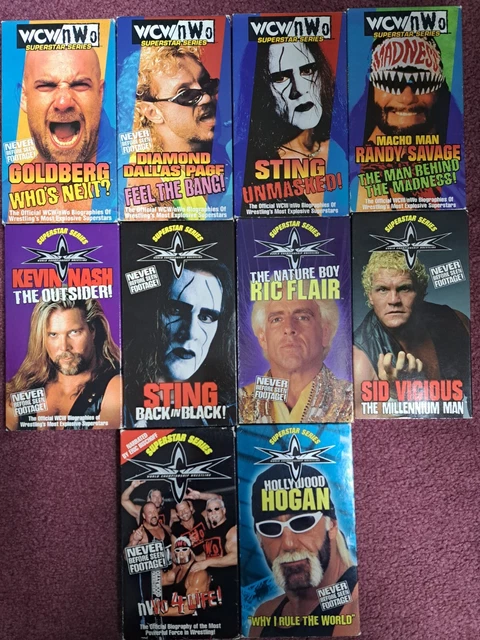 LOT DE 10 cassettes VHS WCW Superstar Series - Livraison gratuite ...