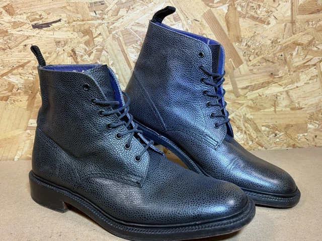 PAUL SMITH PEBBLE Black Leather Boots Men’s Uk 11 Purple Lining £79.95 ...