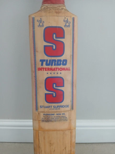 VINTAGE STUART SURRIDGE SS Turbo International 5* S/H cricket bat 1980 ...
