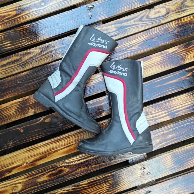 FREY DAYTONA LE Mans Leather Motorcycle Biker Rider Boots Size EU 38 US ...