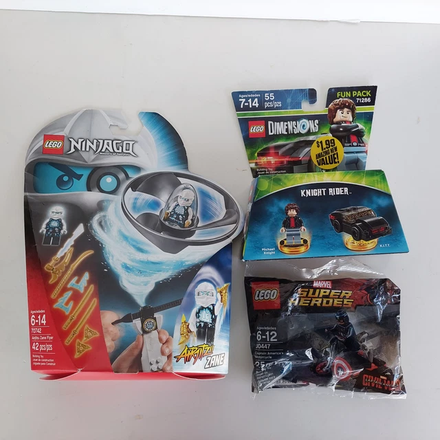 LEGO DIMENSION KNIGHT Rider 71286, 70742 Ninjaco,Capt America 30447 NIB ...